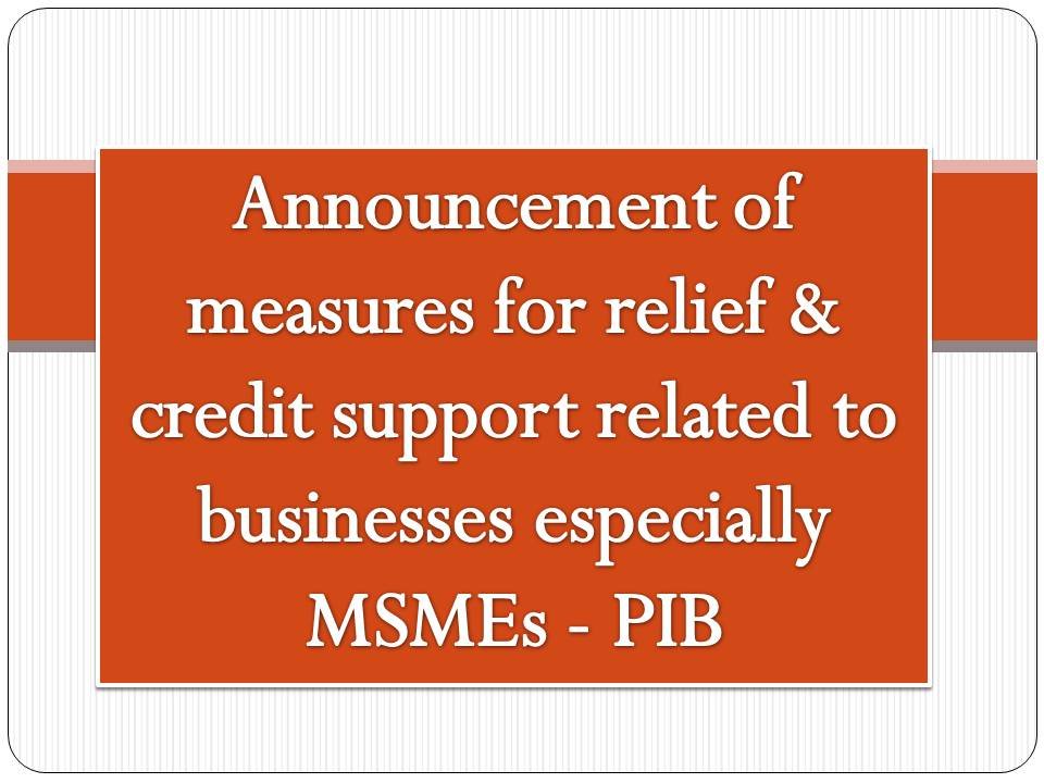 Announcement of measures for relief & credit support related to ...