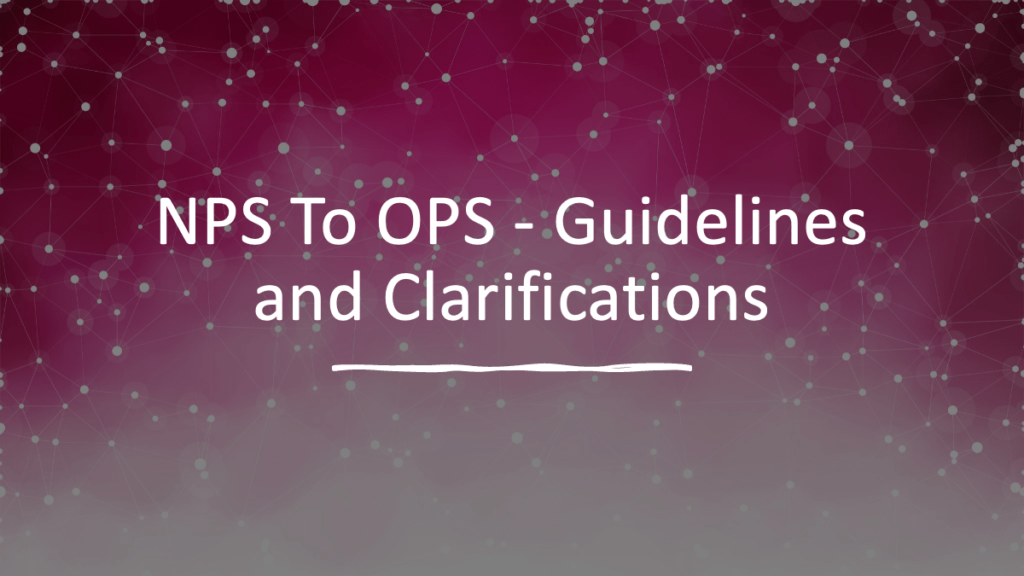 NPS To OPS – Guidelines and Clarifications – Govtempdiary